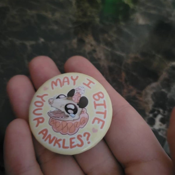Party Opossum Button! May I Bite Your Ankles? 1.5" - Etsy
