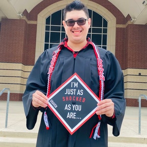 Personalized Grad Cap Topper Graduation Gift Tassel Custom Quote Grad ...