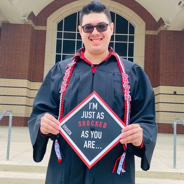 Personalized Grad Cap Topper Graduation Gift Tassel Custom Quote Grad ...