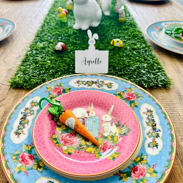 Easter Place Cards / Seating Cards for Easter Dinner / Rabbit Place ...