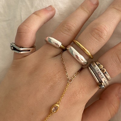 Permanent Cutting Gold Ring 16K Gold Plated Permanent Rings Gift for ...