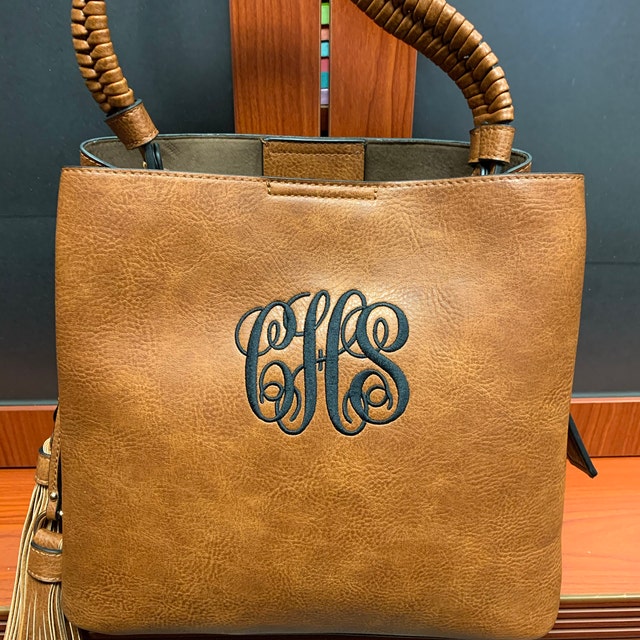 Machine Embroidered Monogramming and Heat Press by ElleBCreations