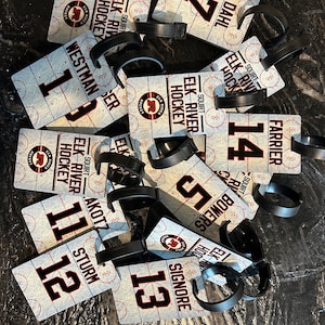 Hockey Team Bag Tags, Personalized Luggage Tags, Team Gifts, Tournament ...