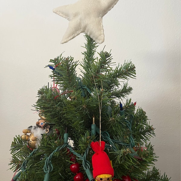 Star Christmas Tree Topper | Felt Star Topper | Small Tree Topper ...