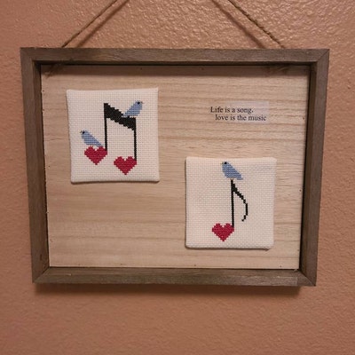 Music Clef Love PDF Cross Stitch Pattern Collection, Treble, Bass, Alto ...