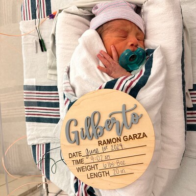 Baby Name Sign for Hospital Nursery Decor Birth Stat Sign Baby ...