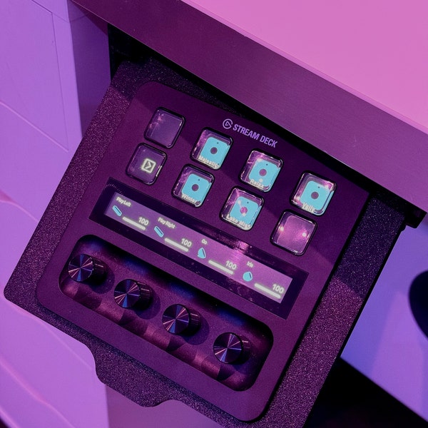 Stream Deck Plus Under Desk Mount for Elgato | Streamdeck Slide Out ...