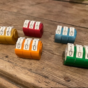 Compact Point Counter 3 Wheels for Board Games, Role Playing Games ...