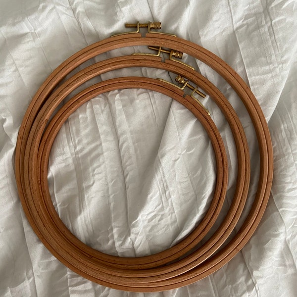 Embroidery Wooden Hoop - Round Shape-stitching Hoop - Display Hoop ...