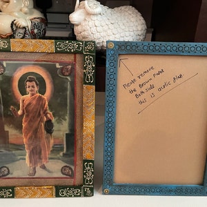 God Ganesha Vintage Photo Frame, Indian Deities Old Photo, Indian Gods ...