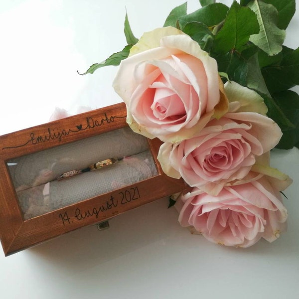 Mr & Mrs Ring Box, Personalized Ring Box, Wedding Box, Wooden Ring Box ...
