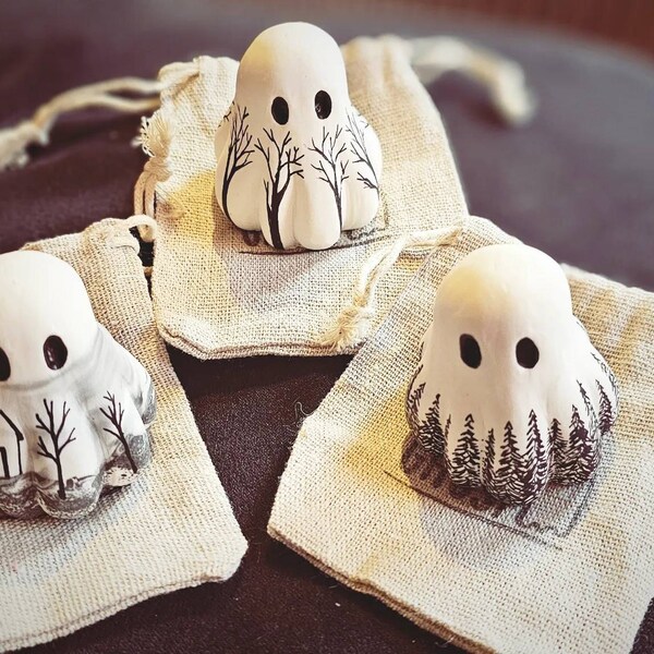 Serpent Ghost! Snake Love. Handmade Ghost Figure With Black and Gold ...