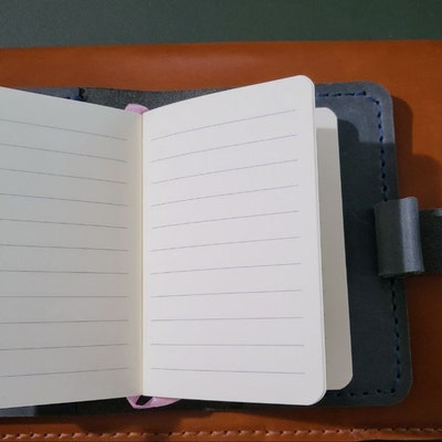 Small Leather Cover for A7 or A6 Size Notebook With Pen Holder ...