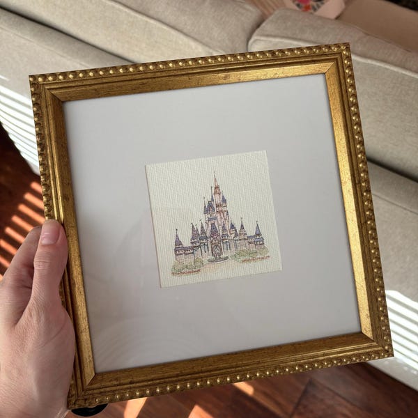 Disney World Miniature Art, Epcot, Hand-painted, Print of Watercolor ...