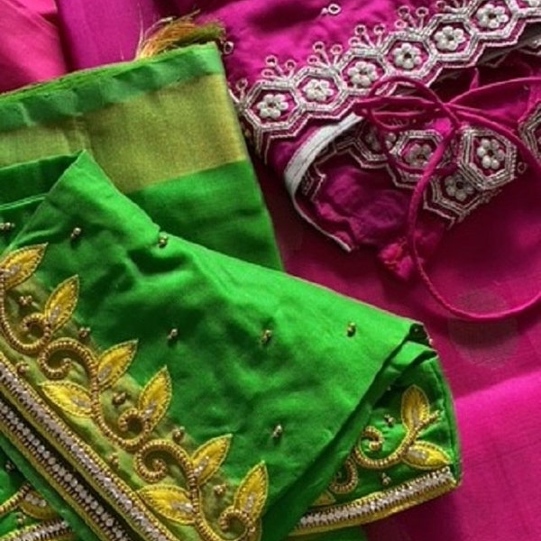 Maggam Work Blouse Handmade Embroidery Blouse Saree Blouse With ...