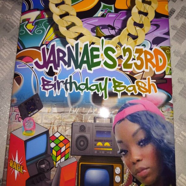 EDITABLE Hip Hop Chip Bag | Throwback Birthday Party | 90s Baby| 80s ...