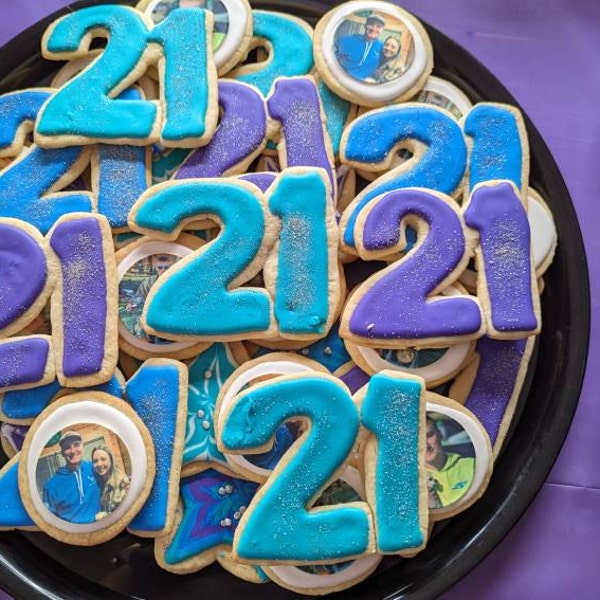 21 or Twenty One or Twenty First Number Cookie Cutter and Fondant ...