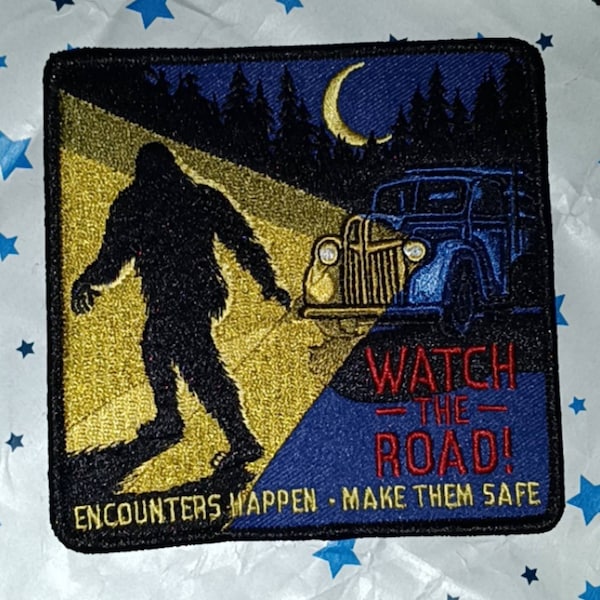 Road Safety PSA Cryptozoology Patch - Cryptozoology Tracking Society ...