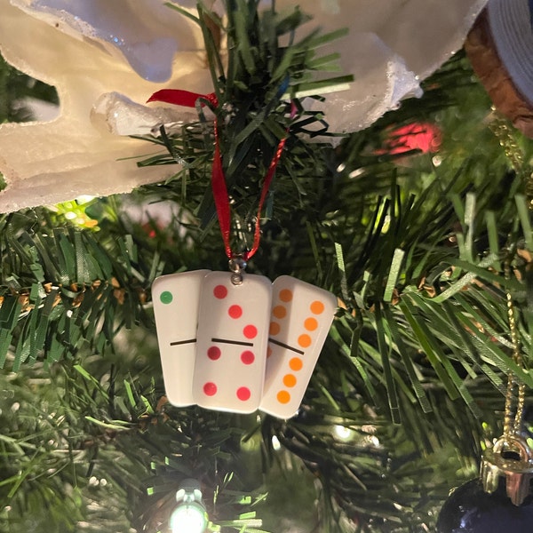 Dominoes Game Christmas Ornament – Unique Handmade Domino Gift for ...