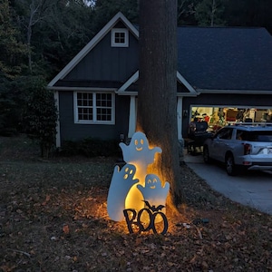 4ft Cute Ghost Trio With BOO Template When Made. Printable Trace & Cut ...