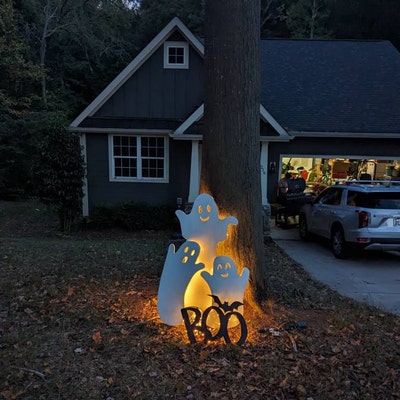 4ft Cute Ghost Trio With BOO Template When Made. Printable Trace & Cut ...