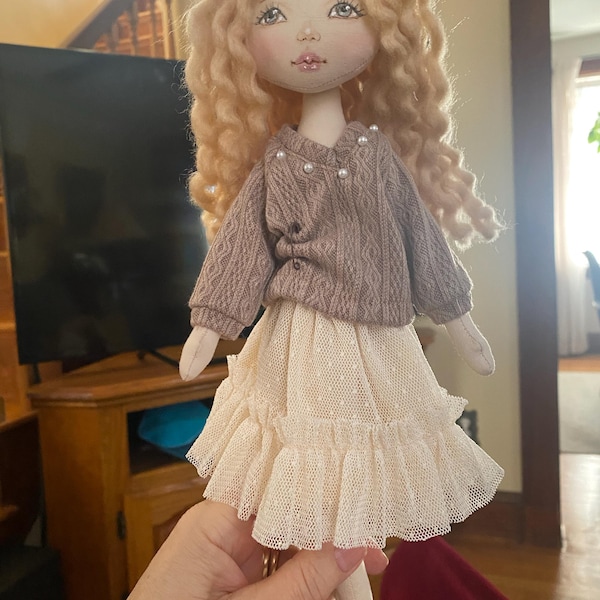 Little 12" Stuffed Rag Doll Without Clothes Handmade Rag Doll - Etsy