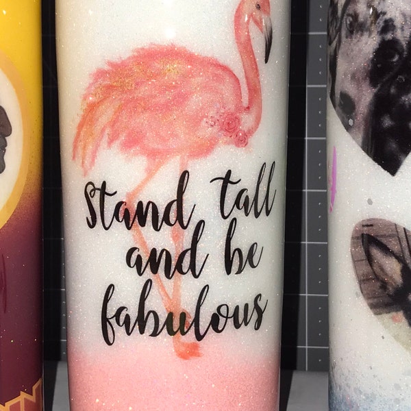 Stand Tall and Be Fabulous Flamingo Clipart, Instant Download ...