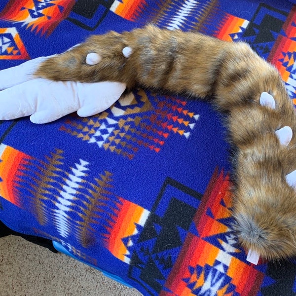 Any Color Dutch Angel Dragon Fursuit Tail - Soft Minky Feathers Spikes ...