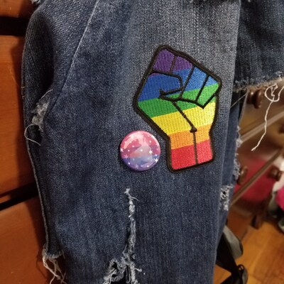 Starry Bi Pride Flag Button Pin - Etsy
