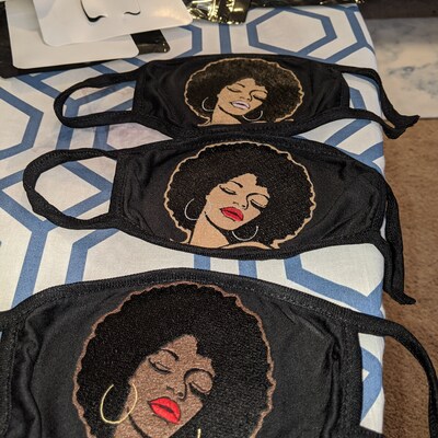 Beautiful Woman Embroidered Patch African American Patches Black Girl ...