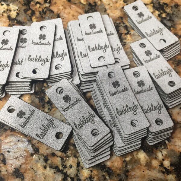 100 Custom Ultrasuede Labels - Etsy
