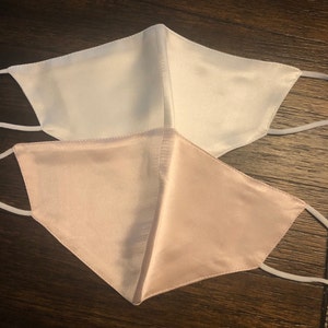 100% Silk Satin Face Mask 3 Layers Silk Mask Hypoallergenic Satin Mask ...