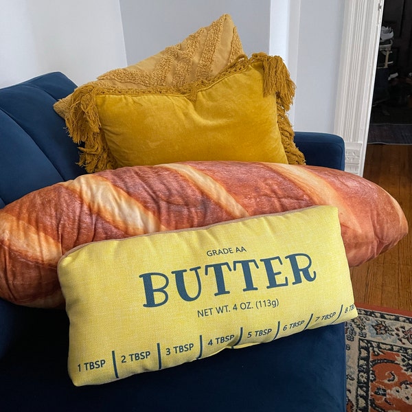 Butter Pillow: Foodie Baker Gift, Farmhouse Decor, Handmade Food ...