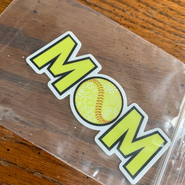 Softball Vinyl Sticker WATERPROOF, Sports, Softball Sticker, Sports ...