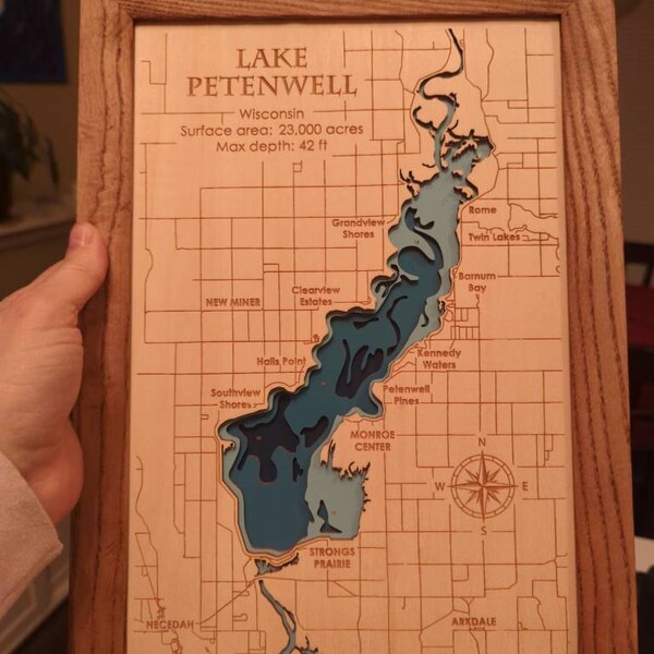 Digital File PDF, SVG Kerr Lake North Carolina Map Bathymetric Depth ...