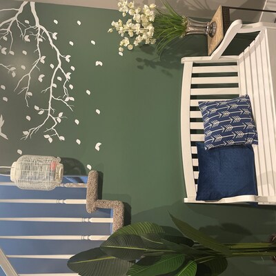 Long Tree Wall Decal Set Family Home Mural Design Long Tree Vinyl Decal ...