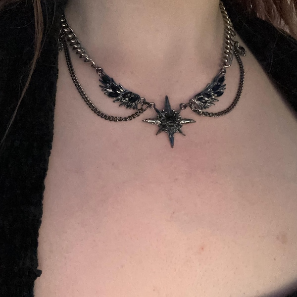 100% Stainless Steel Spike Cable Chain Necklace | Edgy Aesthetic ...