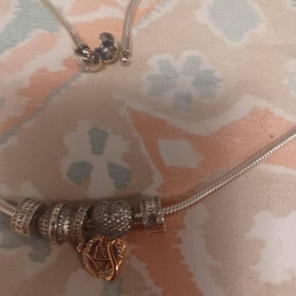 Pandora Charm, Pandora Silver Blue Butterfly & Quote Double Dangle ...