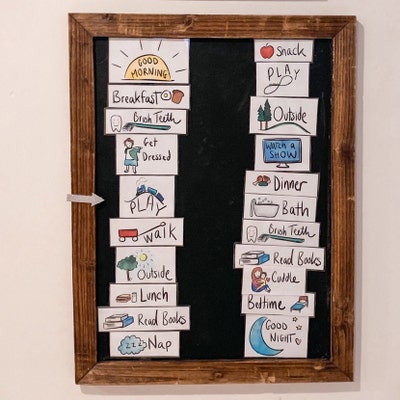 Visual Schedule Toddler Kids Routine Chart Printable Cards - Etsy