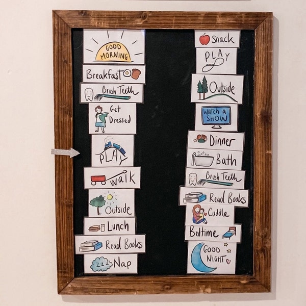 Visual Schedule Toddler Kids Routine Chart Printable Cards - Etsy