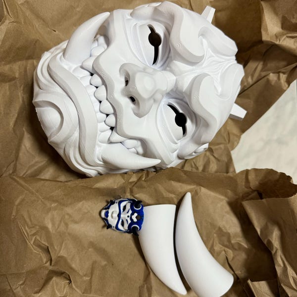 3D Printed Multi Color Hellequin Mask - Etsy