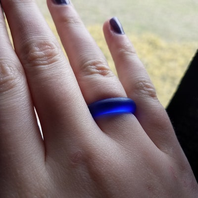 Sea Glass Ring / Cobalt Blue / Resin Ring / Resin Sea Glass / Beach ...