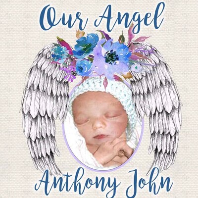 Baby Girl or Boy Angel Flag, Bereavement, Personalized With Name and ...
