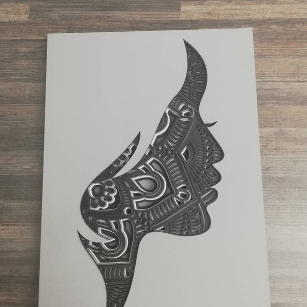 Multilayer Laser Cut File, Women Dxf File, SVG Ai EPS Dxf Laser Cut ...