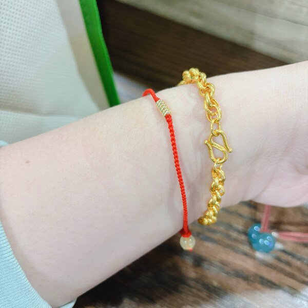 Lunar New Year Red Anklet( 33cm), Adjustable Protection Ankelet ...