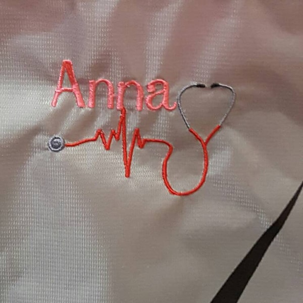 Stethoscope Heartbeat Embroidery Design - Medical EKG Pulse Machine ...