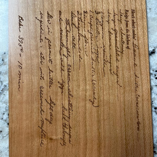 Recipe Cards, Handwritten Engraved Recipe, Custom Fridge Magnet ...