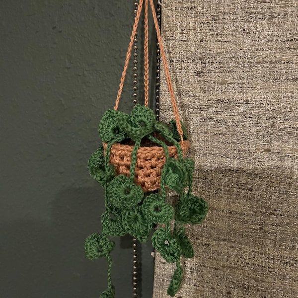 Pothos Plant Crochet Pattern, Car Hanging Plant Pattern, Car Hanging ...
