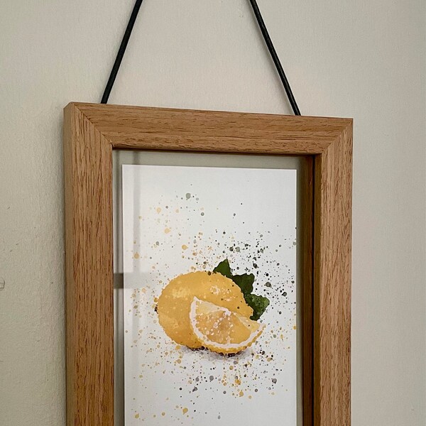 Lemon Citrus Fruit Watercolour Splash A3, A4, 10x8, 8x6, 5x7 and 4x6 ...