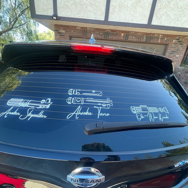 Obi Wan Lightsaber Decal, Star Wars Decal, Star Wars, Jedi Lightsaber ...